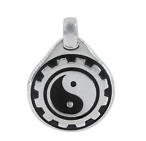 Sterling Silver Yin & Yang Pendant | Symbols Jewellery