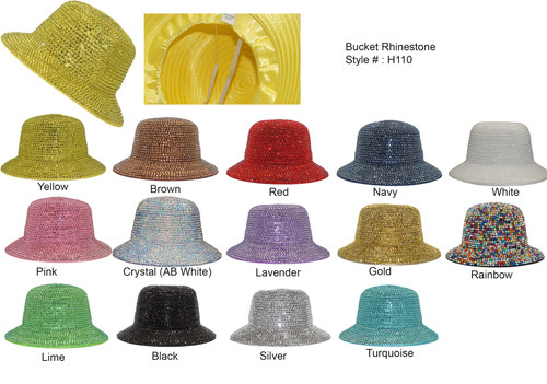 Rhinestone Bucket Church Hat | Hana Trading