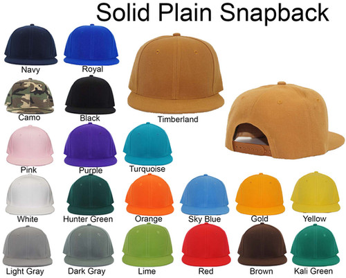 Plain Solid Snapback | Hana Trading