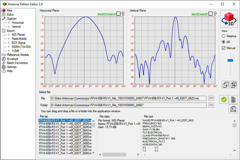Antenna Pattern Editor User Manual