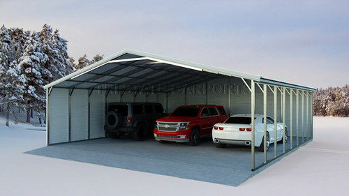 30WX30LX8H VROOF CARPORT | Tri State Carports