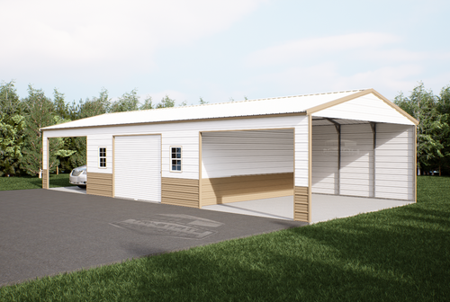 22'WX50'LX9'H VERTICAL ROOF | Tri State Carports