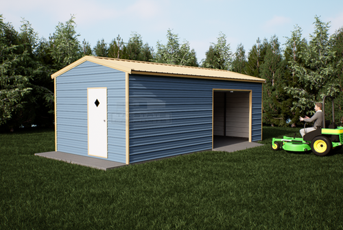 12'WX25'LX8'H VERTICAL ROOF SKU 083 | Tri State Carports