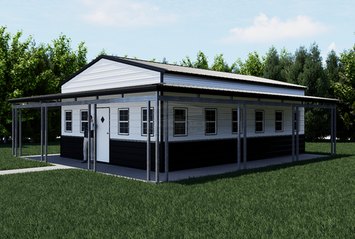 22'WX30'LX11'H VERTICAL ROOF SKU 084 | Tri State Carports