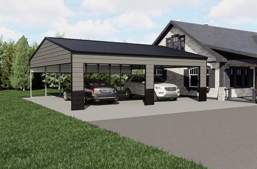 30'WX30'LX9'H VERTICAL ROOF | Tri State Carports