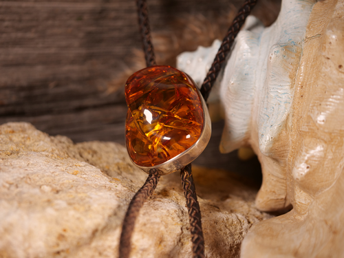 Amber Bolo Tie | Zsa-Zsa's Bozeman