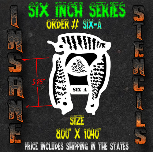 Six -A Six inch series stencil | Sugartit