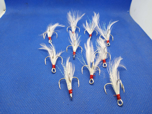 #4 white feather hooks | Sugartit