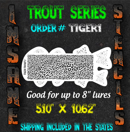 Tiger trout stencil | Sugartit
