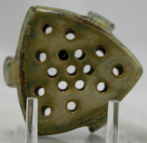 Fulper Arrowhead Flower Frog in Yellow/Blue Specks Flambe Glazes c1917 ...