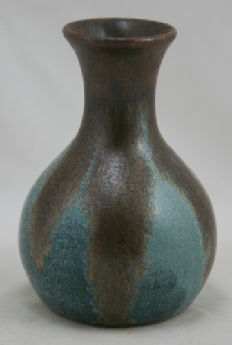 Pigeon Forge Miniature Vase By Allean Huskey Turquoise/Brown Glaze ...