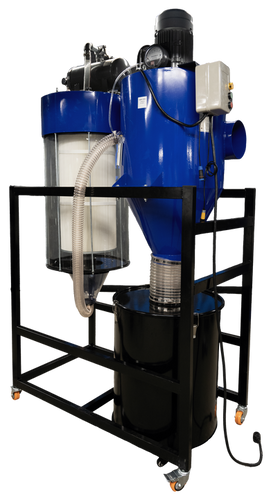 220v 4HP Dust Collector w/ 52 Gallon Bucket, Vortex Silencer 1880 CFM ...