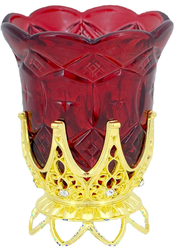 Standing Gold Plated Vigil Lamp | Theodule Press