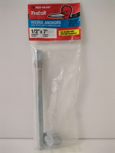 RedHead Wedge Anchor 1/2"x7" | Lebanonareahabitat