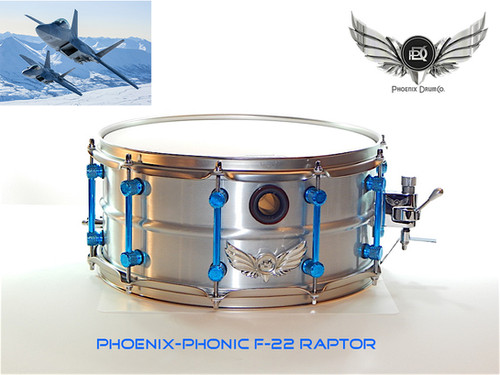 Phoenix-Phonic F-22 Raptor Fat Cat Aluminum Snare | phoenixdrumco