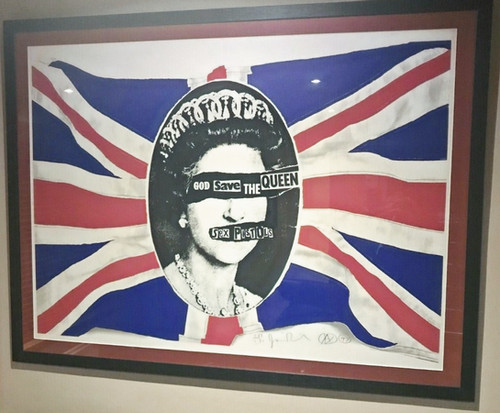 SEX PISTOLS GOD SAVE THE QUEEN JAMIE REID 1997 SIGNED POSTER | The Art ...