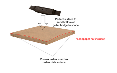 Radius Guitar Bridge Sanding / Shaping Block for Guitar Building | TCS ...