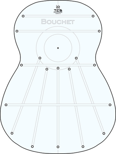 1961 Bouchet Acrylic Classical Guitar Soundboard Bracing Template | TCS ...