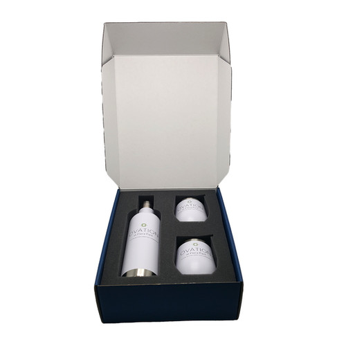Blue Corrugated Drinkware Box | Traffic Works Inc