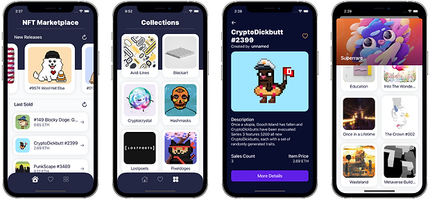 NFT Marketplace + iOS Widget | Echocode Ai
