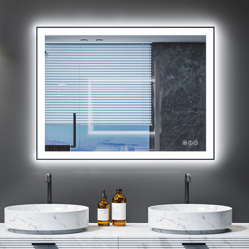 Shadow - M21 Black Frame Backlit LED Mirror | Dyconnfaucet