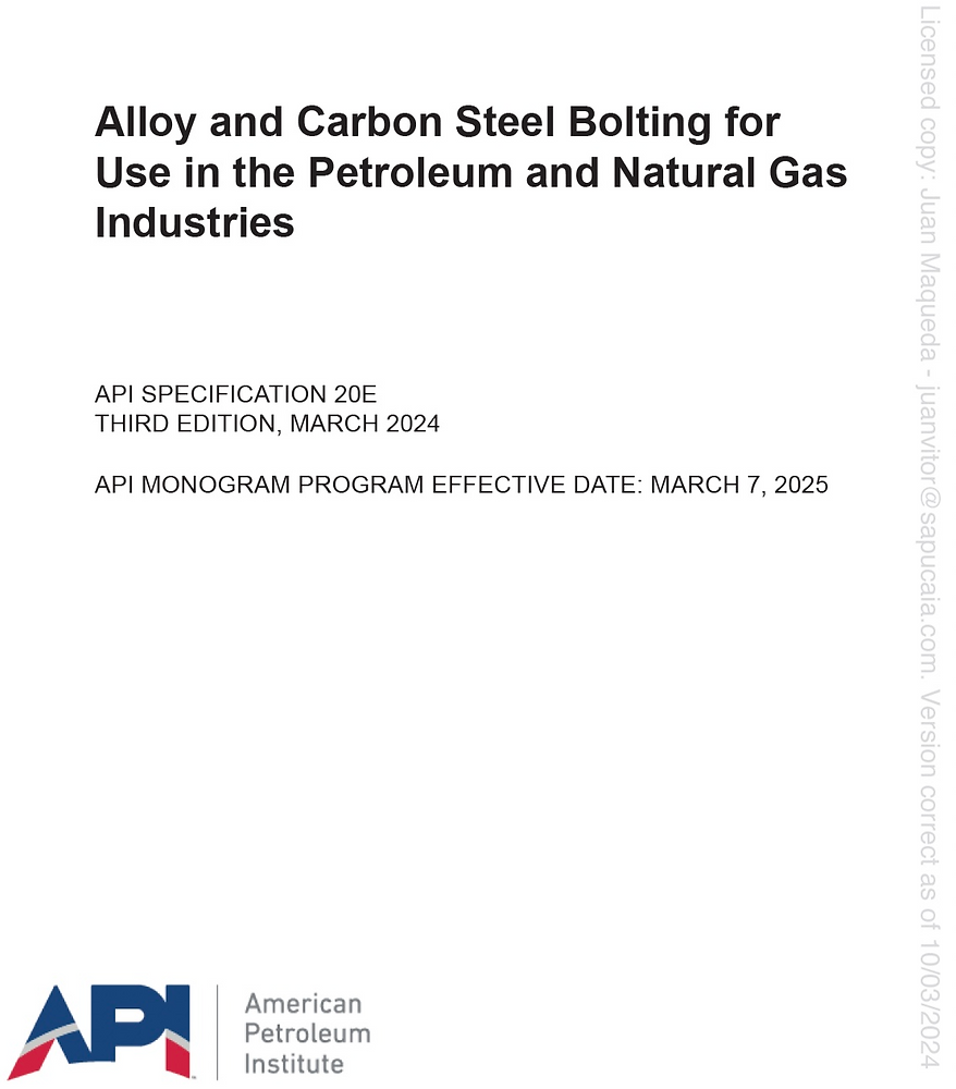 Nova norma API 20-E edição 3 - Zinco Níquel e Cadmio PETROBRAS