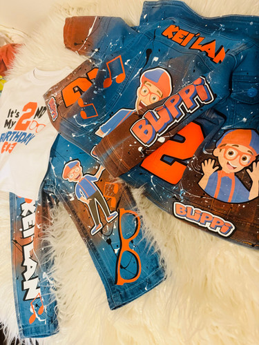 Custom Denim set (Any character or theme) | The Diva Delights