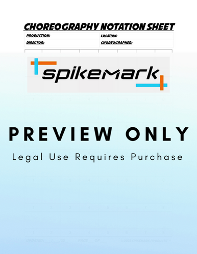 Dance Notation Template | SpikemarK Products