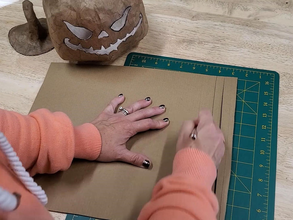 How I Turned a Paper Mâché Pumpkin Fail Into a SPOOKY Cardboard Jack-o ...