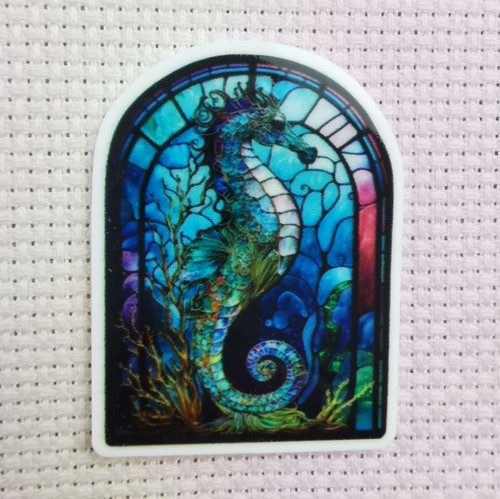 Needle Minder - Stained Glass Seahorse | Stitch Bunny Shop