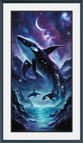 Fantasy Orca (I) PDF Cross Stitch Pattern Chart. | Stitch Bunny Shop