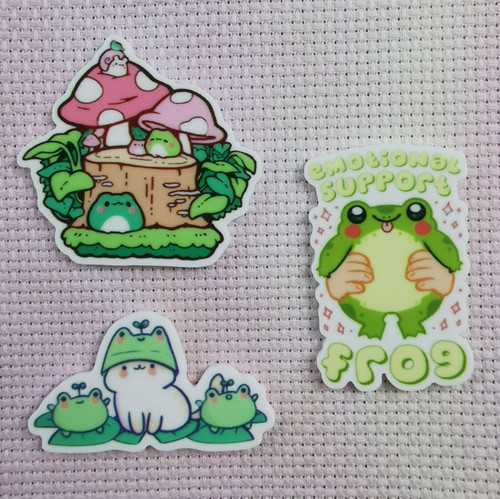 Needle Minder - Friendly Frogs. Emotional Support Frog. | Stitch Bunny Shop