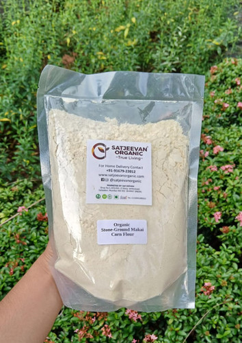 Organic Stone-Ground Makai Corn Flour 500g | Satjeevan Organic