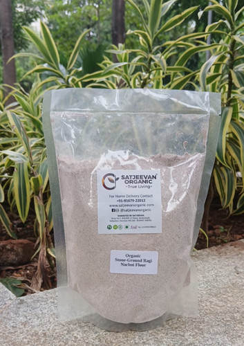 Organic Stone-Ground Ragi Flour 500g | Satjeevan Organic