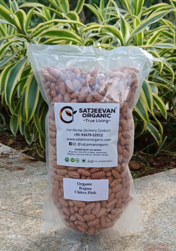 Organic Rajma Chitra Pink 500g | Satjeevan Organic