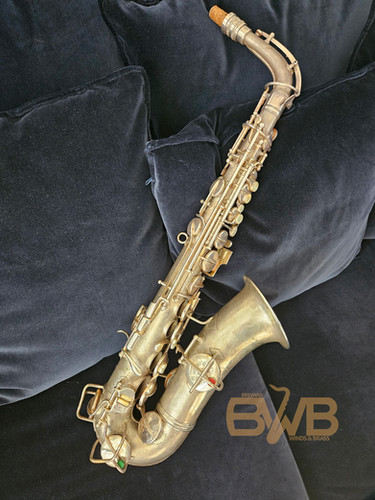 CONN ALTO SAXOPHONE - NEW WONDER II - SILVER PLATED W/ GOLD WASH BELL ...
