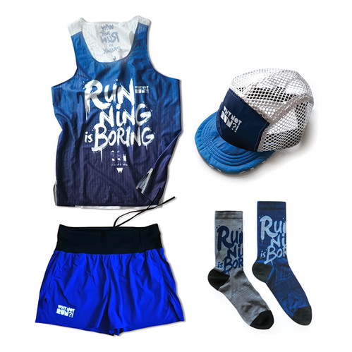 RUNNING IS BORING - Full Set - Blue Series | Drinkruneatdrunk