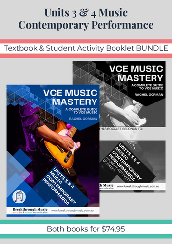 Bundle: Units 3 & 4 Music Contemporary Textbook & Student Activity ...