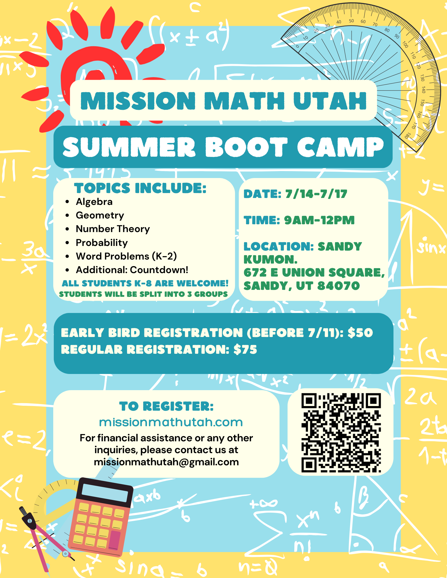 2025 Summer Boot Camp | Mission Math Utah
