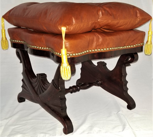Ottoman, STOOL, Bench, Classical Empire, curule saber, sword, knots ...