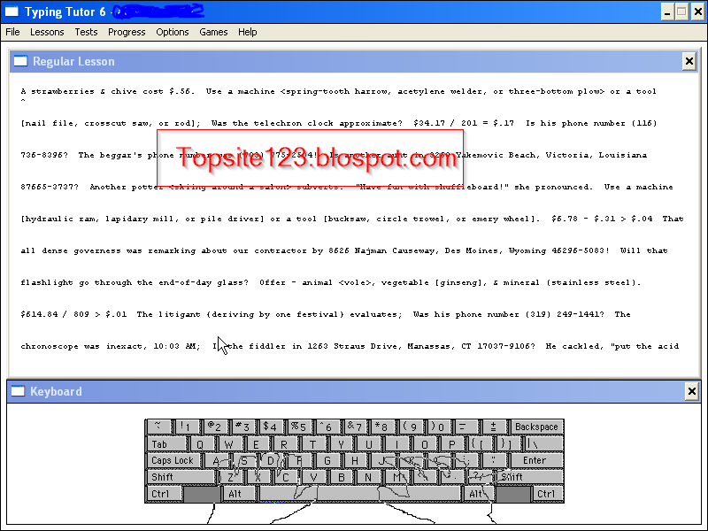 TYPING TUTOR 6 - Windows 7