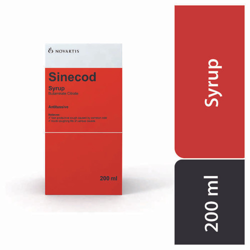 Sinecod Cough Syrup 200 ml | Al Nada Pharmacy