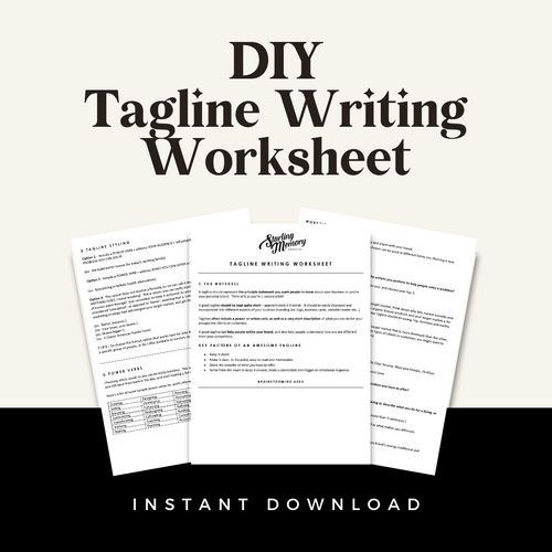 DIY Tagline Writing Worksheet | starlingmemory