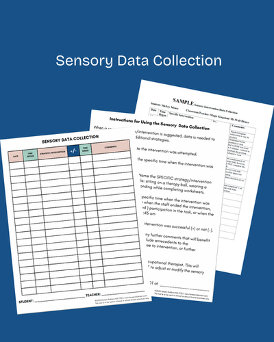 Sensory Data Collection Form with Instructions | Kareen Robbins OT