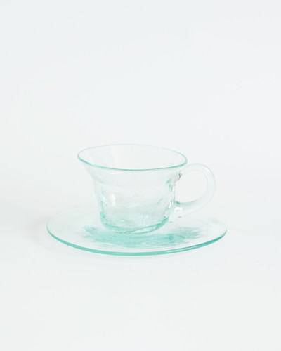 Recycled Shattered Glass Cup & Saucer | Objects Store