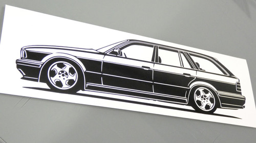 BMW E34 M5 Touring Aufkleber Sticker Silhouette schwarz | STiCKAR ...