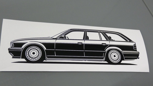 BMW E34 Touring Aufkleber Sticker Silhouette schwarz | STiCKAR. automotive