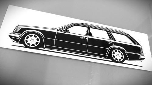 Mercedes S124 TE Sticker Aufkleber Silhouette schwarz | STiCKAR. automotive