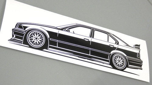 BMW E36 Sticker Aufkleber Silhouette schwarz | STiCKAR. automotive