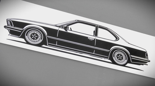 BMW E24 628 CSI Sticker Aufkleber Silhouette schwarz | STiCKAR. automotive